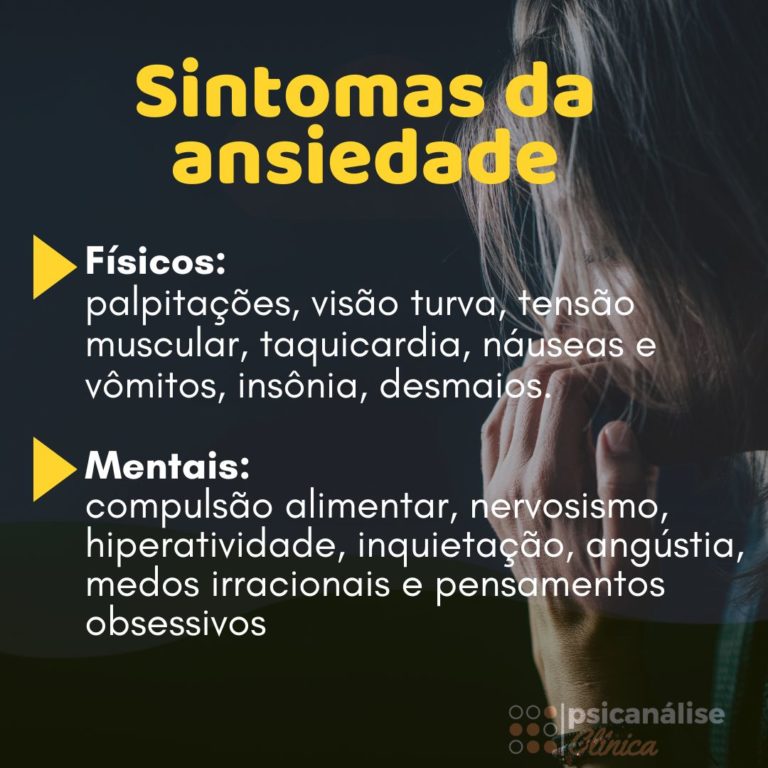 30 principais sintomas físicos e mentais da ansiedade - Psicanálise Clínica