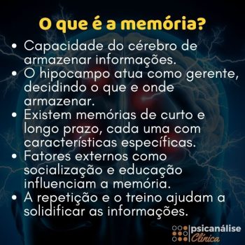 Memória Como Funciona Segundo A Psicologia Psicanálise Clínica