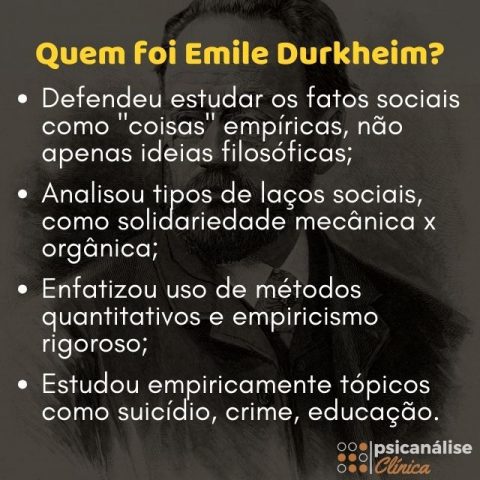 Emile Durkheim: biografia, ideias e livros do sociólogo - Psicanálise ...